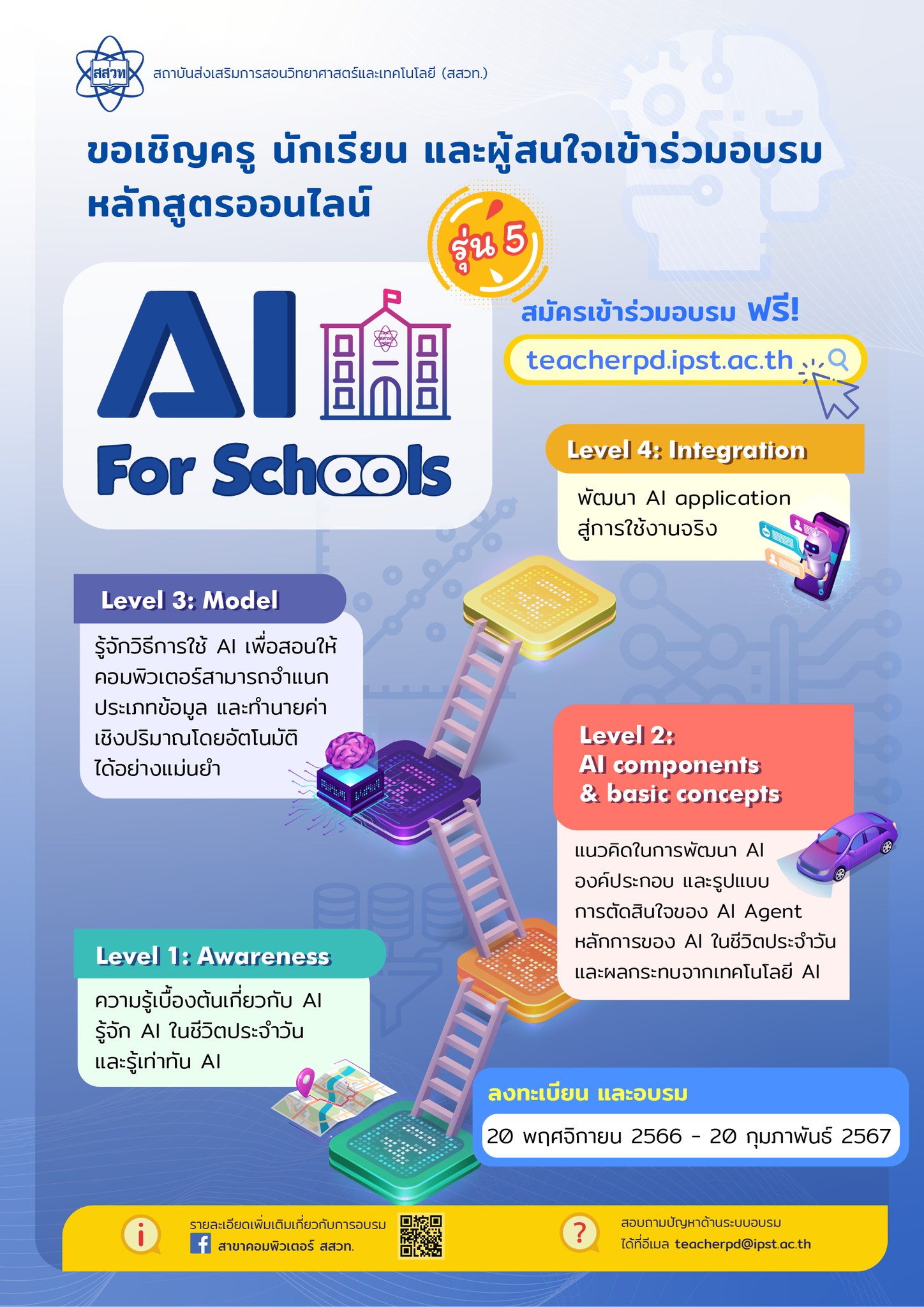 หลักสูตรอบรมด้วยตนเองแบบออนไลน์ “ปัญญาประดิษฐ์ สำหรับโรงเรียน (AI for ...